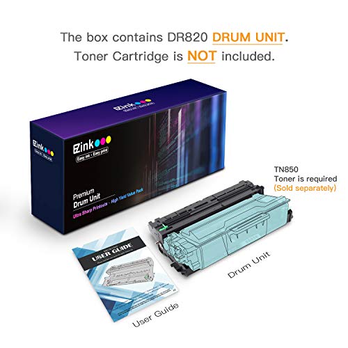 E-Z Ink (TM) Compatible Drum Unit Replacement for Brother DR820 DR 820 DR-820 compatible with HL-L6200DW MFC-L5900DW HL-L5100DN MFC-L5800DW MFC-L5700DW HL-L5200DWT MFC-L6700DW HL-L5200DW (1 Drum Unit)