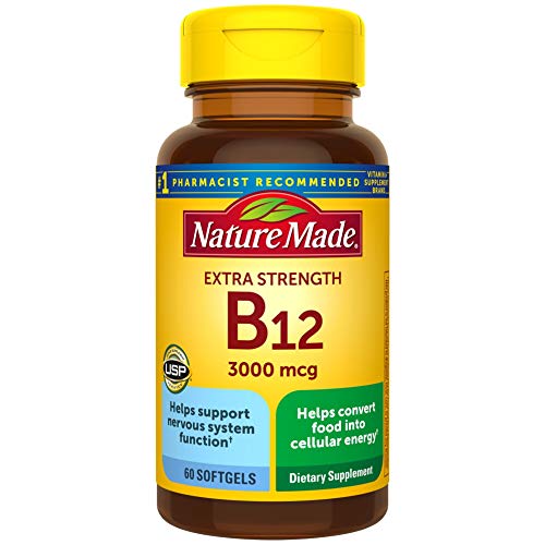 Extra Strength Vitamin B12 3000 mcg Softgels, 60 Count