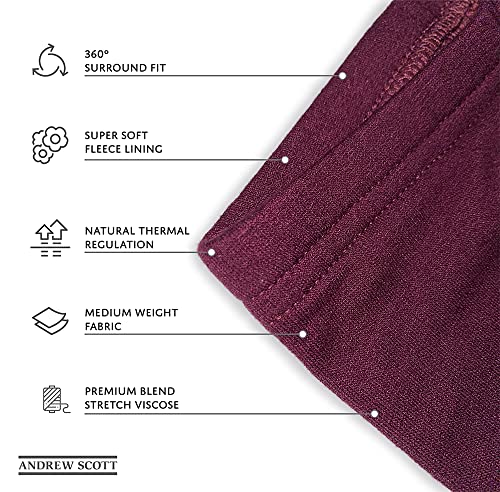 Andrew Scott Kids Boys Girls Toddler Fleece Brush Lined Stretch Leggings | Snug Fitting Long Pants -Multi Packs