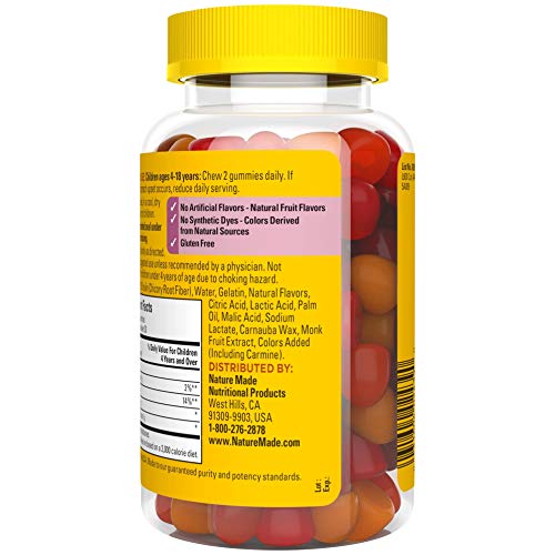 Nature Made Kids First Fiber Gummies, 60 Count for Digestive Health