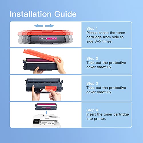 GPC Image Flex Compatible TN 433 TN433 Toner Replacement for Brother TN433 Toner Cartridges TN-433 TN431 Compatible with HL-L8360CDW MFC-L8900CDW HL-L8360CDWT HL-L8260CDW MFCL8610CDW Printer (4 Pack)