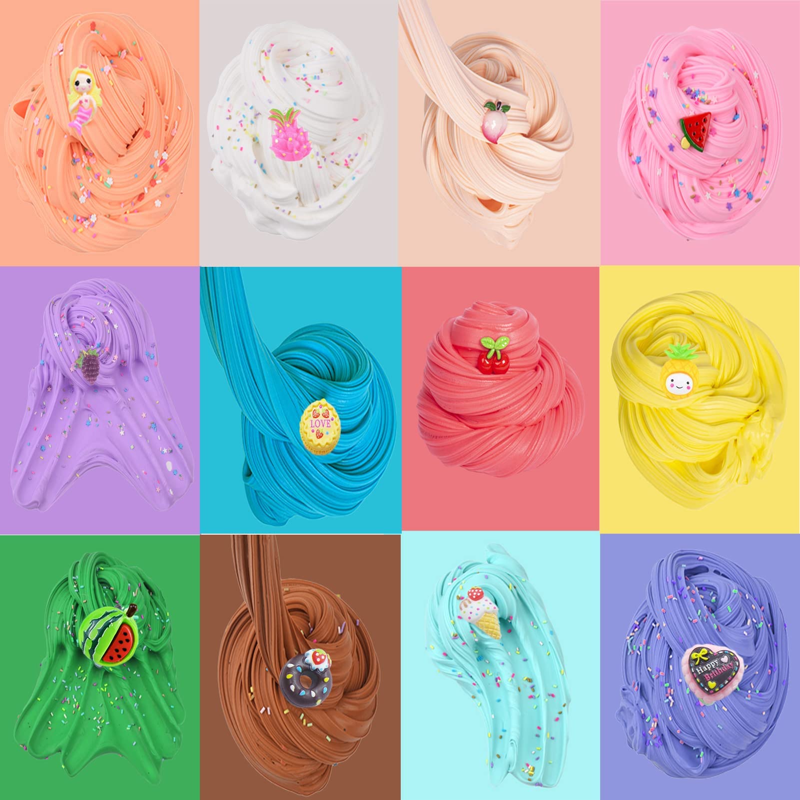 35 Pack Mini Butter Slime Kit with Slime Accessories - Scented Slime for Boys & Girls - Soft, Non-Sticky & Fun Party Toy for Kids - Stress Relief