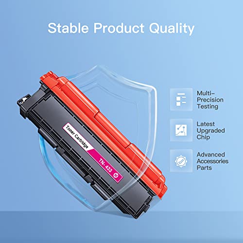 GPC Image Flex Compatible TN 433 TN433 Toner Replacement for Brother TN433 Toner Cartridges TN-433 TN431 Compatible with HL-L8360CDW MFC-L8900CDW HL-L8360CDWT HL-L8260CDW MFCL8610CDW Printer (4 Pack)