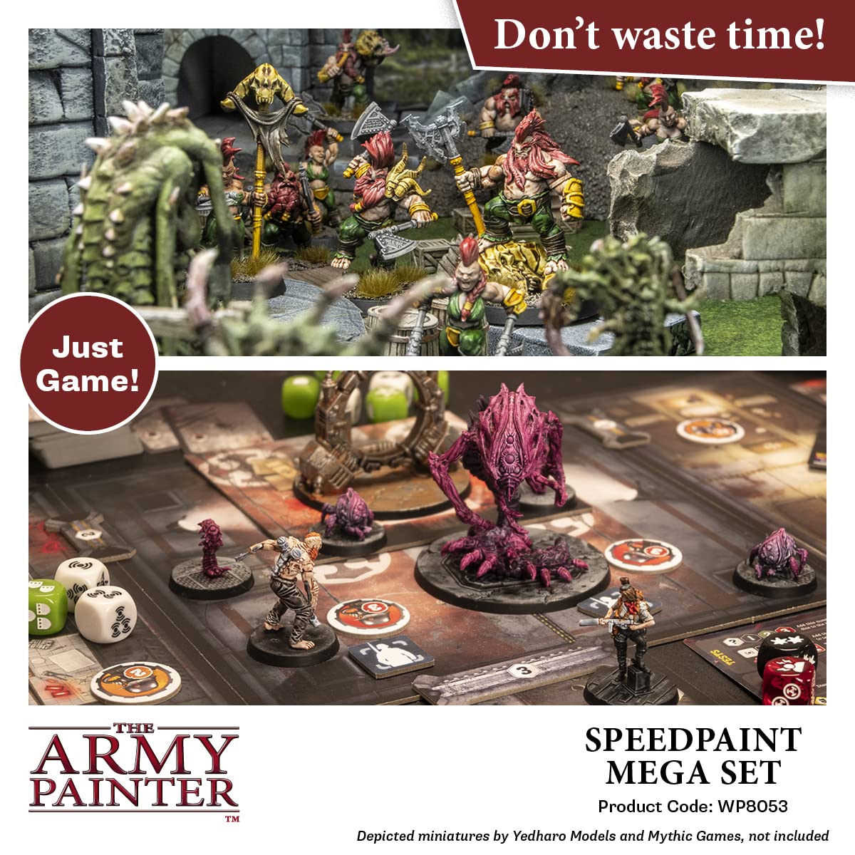 The Army Painter Speedpaint Mega Set - 24 x 18ml Speed Model Paint Kit Pre Loaded with Mixing Balls and 1 Brush Model Paint Set for Plastic Models with Free Bonus Item