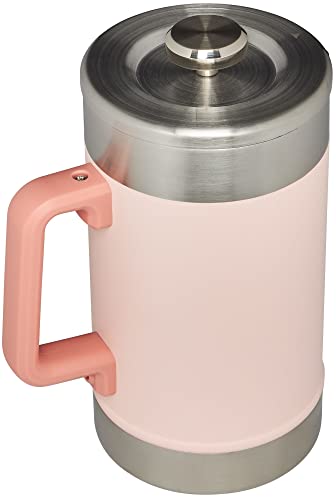 Stanley French Press 48oz with Double Vacuum Insulation, Stainless Steel Wide Mouth Coffee Press, Large Capacity, Ergonomic Handle, Dishwasher Safe