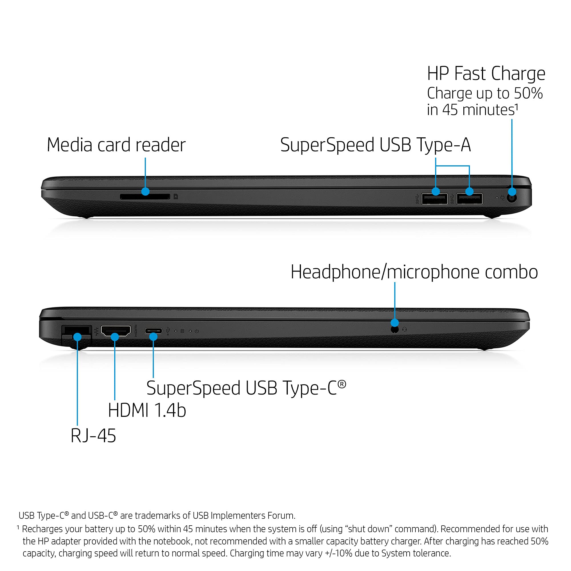 HP 2022 Newest Notebook 15 Laptop, 15.6" Full HD Screen, Intel Celeron N4020 Processor, 16GB DDR4 Memory, 1TB SSD, Online Meeting Ready, Webcam, Type-C, RJ-45, HDMI, Windows 10 Home, Black