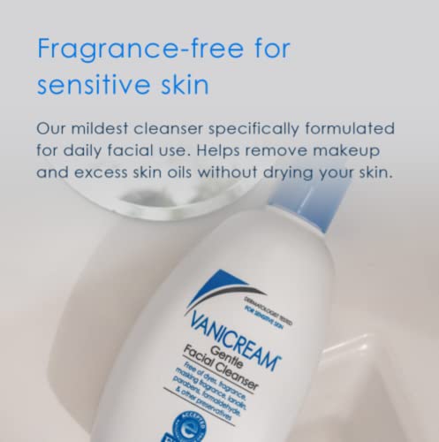 Vanicream Gentle Facial Cleanser with Pump Dispenser - 8 fl oz - Formulated Without Common Irritants for Those with Sensitive Skin