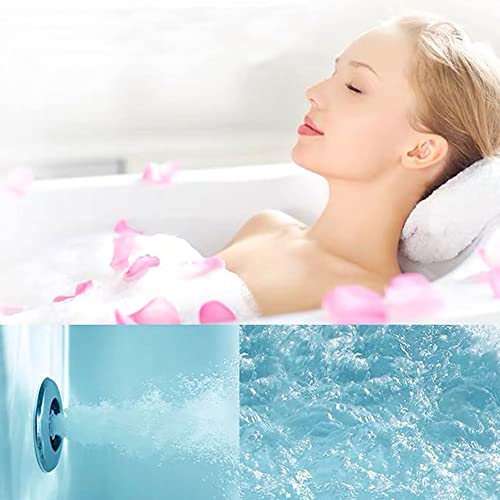 Empava 67 in. Acrylic Freestanding Tub Hydromassage Gracefully Oval Shaped Whirlpool 8 Water Jets Soaking SPA, Double-Ended Massage Bathtub with 2 Pillows , White