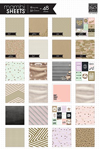 me & my BIG ideas Gold Rush Mambi Sheets, 12-Inch by 12-Inch