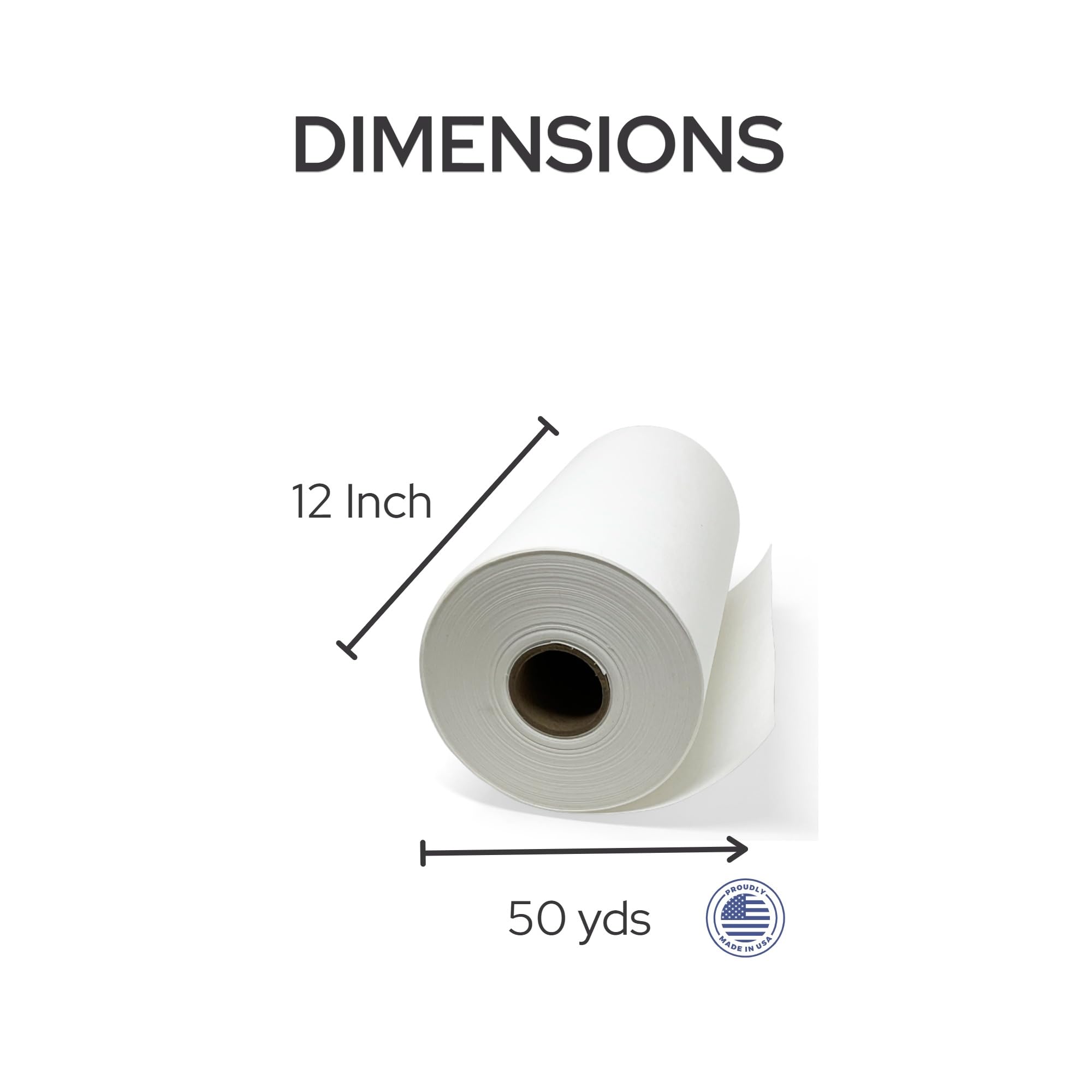 Cut Away Embroidery Stabilizer 12” x 50 Yard Roll – 2.5 Ounce Cutaway for Machine Embroidery