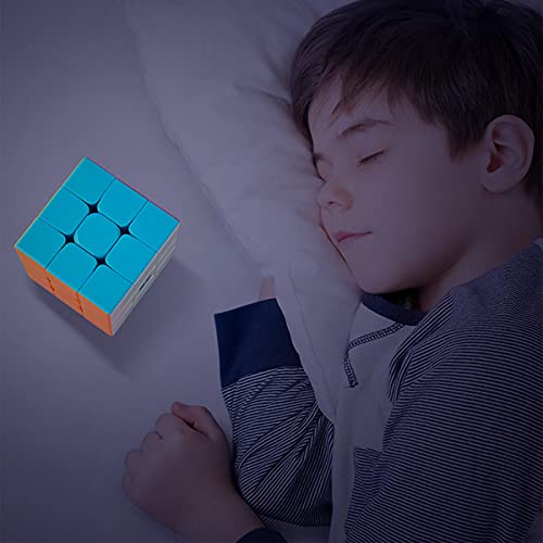 Roxenda Speed Cube Set, Speed Cube Bundle of 2x2 3x3 4x4 and Pyramid Cube Smoothly Stickerless Magic Cubes Collection for Kids Teens & Adults [4 Pack] (Stickerless)