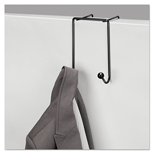 Fellowes 75510 Double Coat Hook, for Partitions, Wire, 4-Inch x5-1/8-Inch x6-Inch, Black