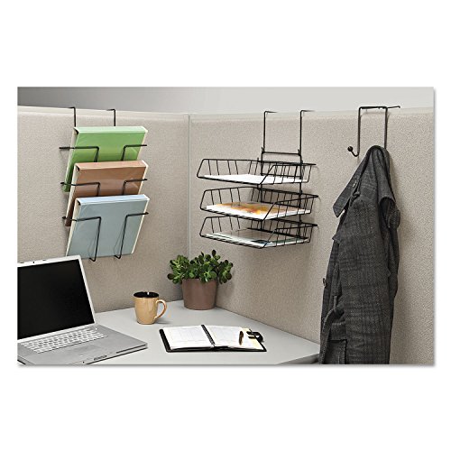 Fellowes 75510 Double Coat Hook, for Partitions, Wire, 4-Inch x5-1/8-Inch x6-Inch, Black