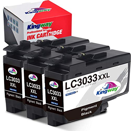 Kingway Upgraded LC3033XXL LC3033 LC3035 Compatible Ink Cartridges Replacement for Brother MFC-J995DW MFC-J995DWXL MFC-J815DW, MFC-J805DW, MFC-J805DWXL Printer (Black, Cyan, Magenta, Yellow, 6-Pack)