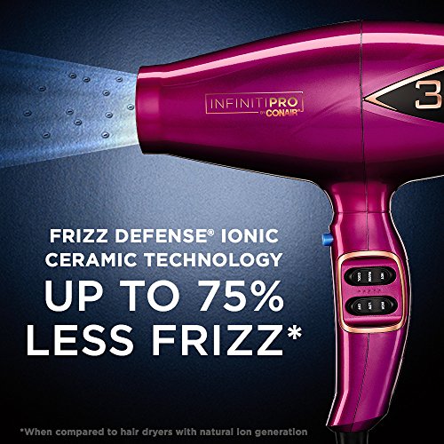 INFINITIPRO BY CONAIR 3Q Compact Electronic Brushless Motor Styling Tool/Hair Dryer, Pink