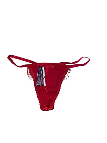 Victoria's Secret Very Sexy Fringe V-String Rhinestone Panty Color Red New (Medium)