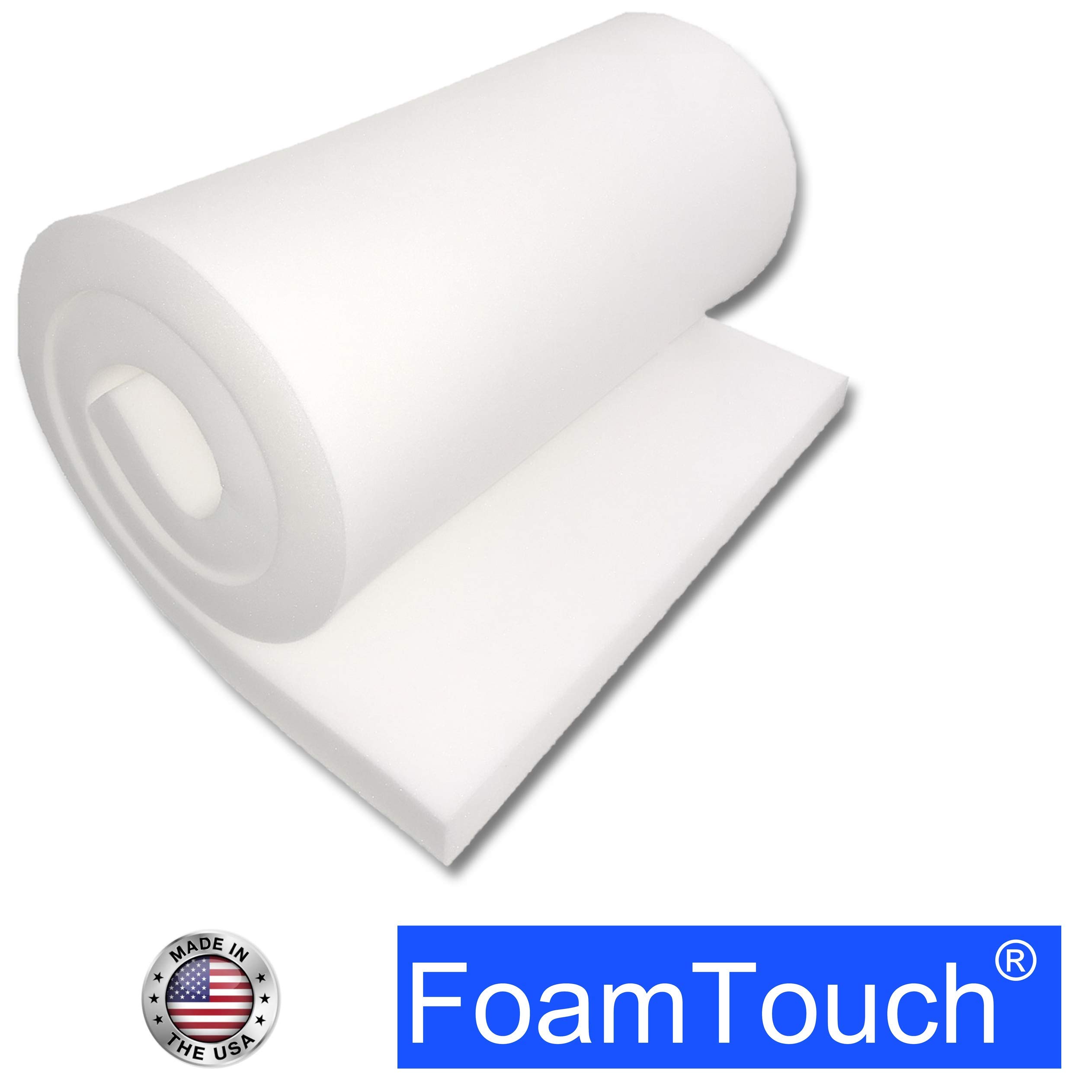 FoamTouch Upholstery Foam 2" x 24" x 72" High Density Cushion