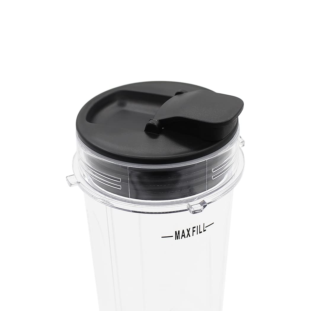 Anbige Replacement Parts Lids,Compatible with 16oz Cups for Ninja Blender BL660 BL770 BL740 BL771 BL773CO QB3000/QB3000SSW/QB3004/QB3005 (2 spout lids)