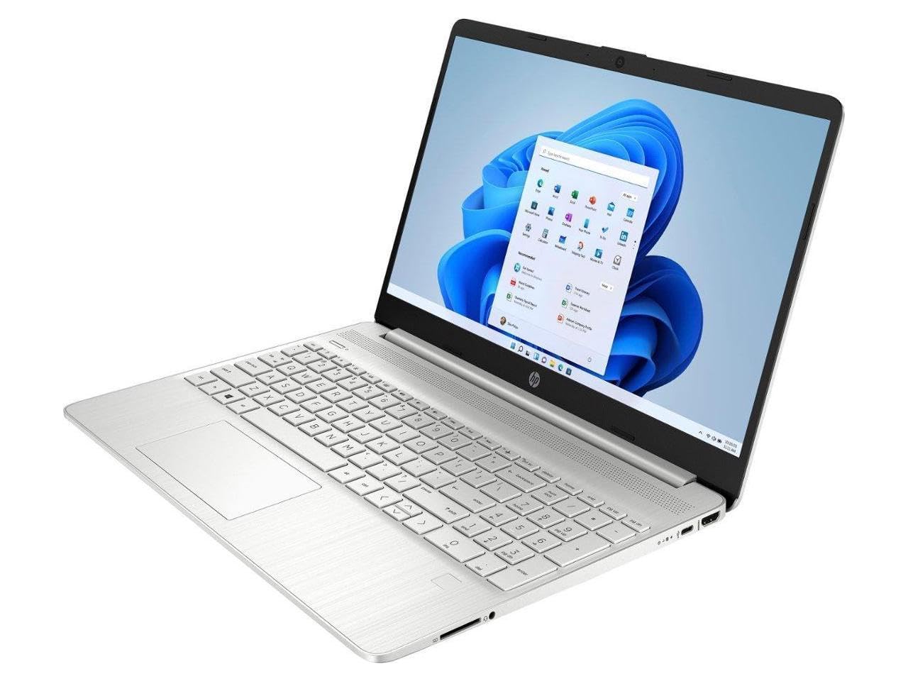 HP 15.6" HD Premium Laptop, AMD Ryzen 3 5300U 4-Core Upto 3.8GHz, 32GB RAM, 256GB PCIe SSD, AMD Radeon Graphics, USB-C, Wide Vision HD Webcam, Windows 11 Home + HDMI Cable, Silver