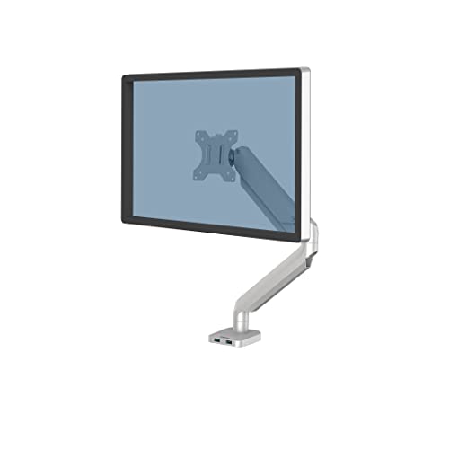 Fellowes 8056401 Platinum Series Adjustable Computer Monitor Stand for Desk with Single Monitor Arm, 32 Inch Monitor Capacity