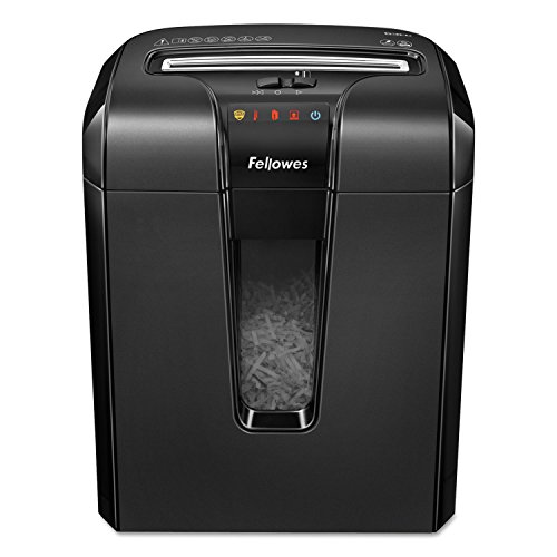 Fellowes 4600001 Shredder Cross-Cut, 10Sht Cap, 15-1/4"x10"x19", Black
