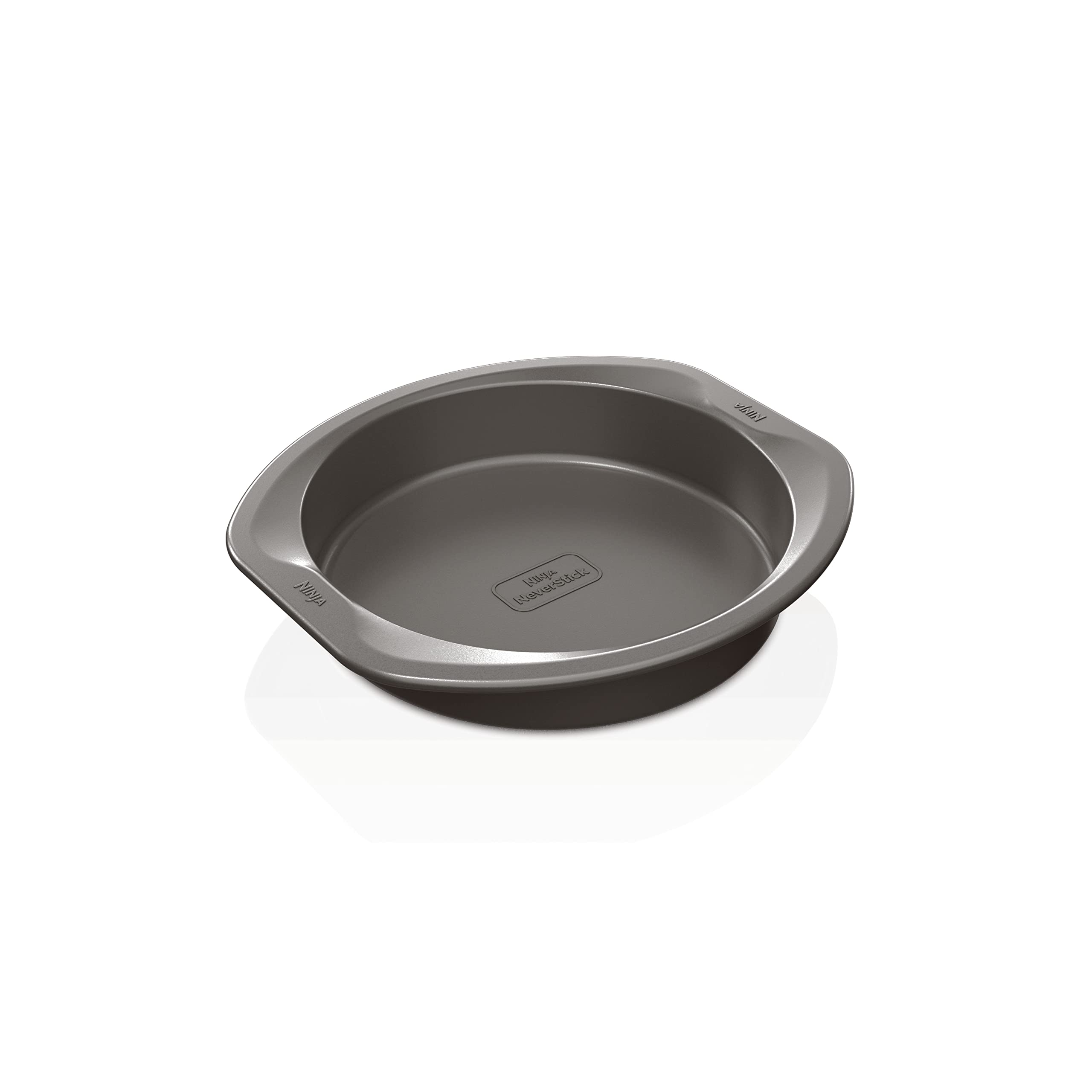 Ninja B30309 Foodi NeverStick Premium 9 inch Round Cake Pan, Nonstick, Oven Safe up to 500⁰F, Dishwasher Safe, Grey
