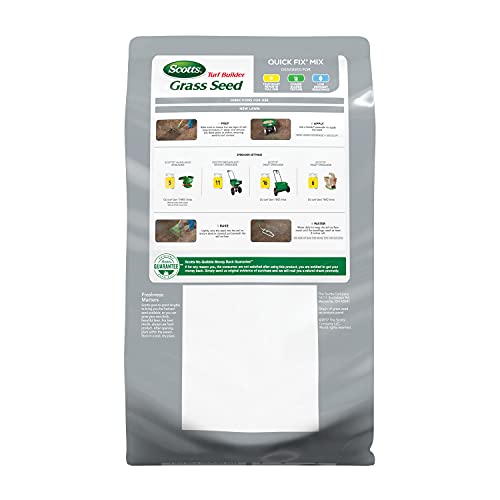 Scotts Turf Builder Grass Seed Quick Fix Mix Fast Growing Turf for a Temporary Lawn, Germinates in 4-7 Days, 3 lbs.