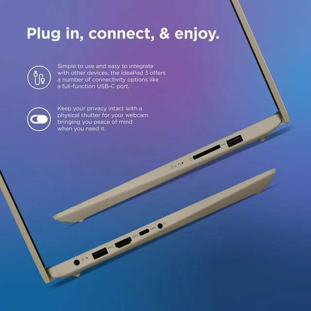 Lenovo Ideapad 3 Laptop, 14 Inch FHD Display, AMD Ryzen 7 5700U 8-Cores Processor, 8GB RAM, 512GB SSD, AMD Radeon Graphics, WiFi 6, Bluetooth, Windows 11 Home