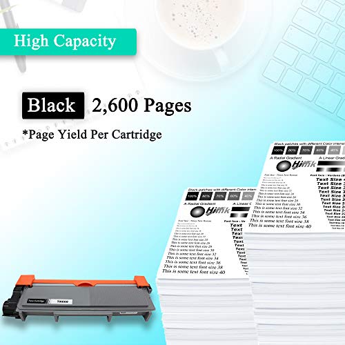 HIINK Compatible Toner Replacement for Brother TN660 TN630 Toner Use in DCP-L2520DW DCP-L2540DW HL-L2300D HL-L2360DW HL-L2320D HL-L2380DW HL-L2340DW MFC-L2700DW MFC-L2720DW MFC-L2740DW(Black, 2-Pack)