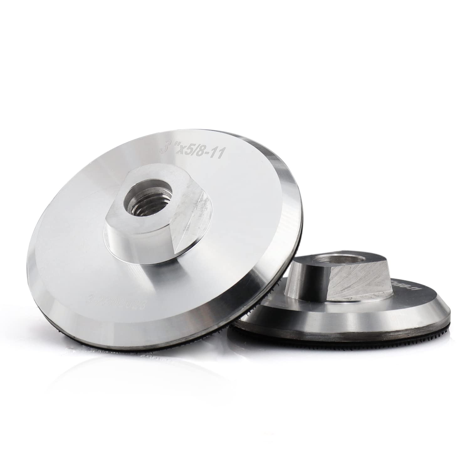 YDROWN 3 Inch Aluminium Backer Pad for Diamond Polishing Pad Holder Hook and Loop Connector 5/8-11 Thread (3 Inch)
