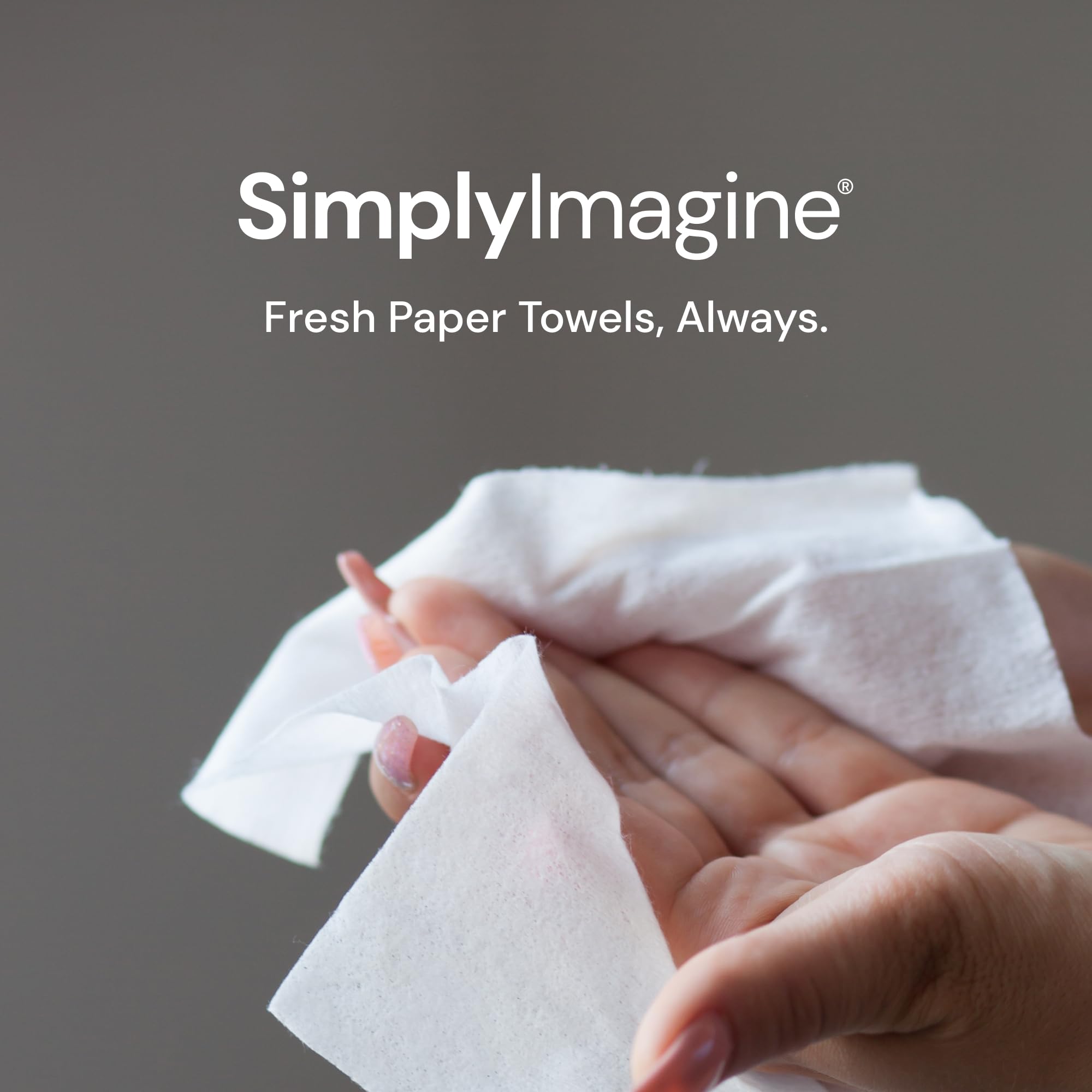 SimplyImagine Countertop Paper Towel Holder Dispenser - Black Acrylic Storage Holder for Kitchen or Bathroom Use for Multifold, C Fold, Trifold, Z Fold Hand Towel Napkins - Commercial or Home Use