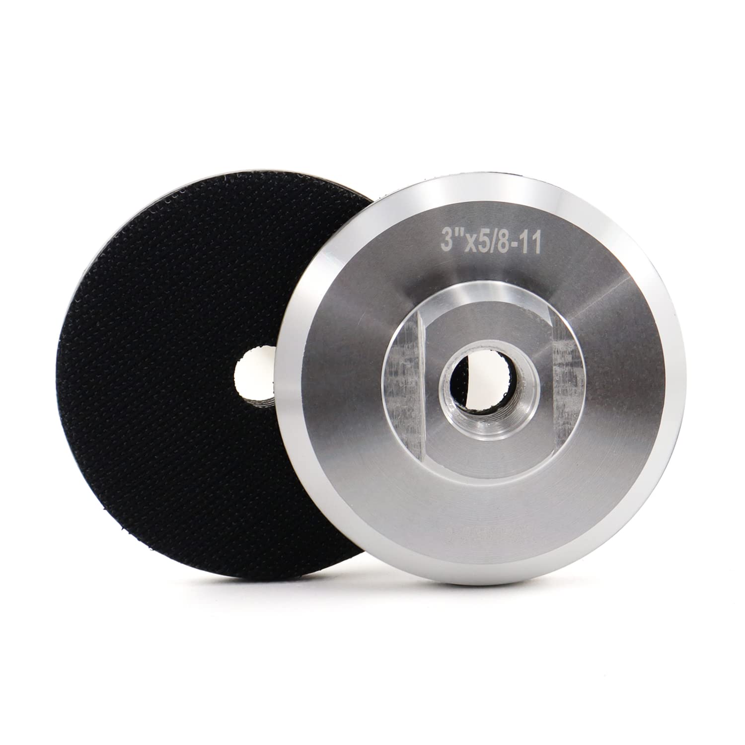YDROWN 3 Inch Aluminium Backer Pad for Diamond Polishing Pad Holder Hook and Loop Connector 5/8-11 Thread (3 Inch)