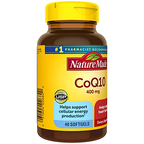 Nature Made CoQ10 400 mg, Dietary Supplement for Heart Health Support, 40 Softgels, 40 Day Supply