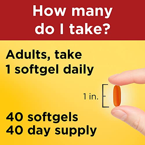 Nature Made CoQ10 400 mg, Dietary Supplement for Heart Health Support, 40 Softgels, 40 Day Supply