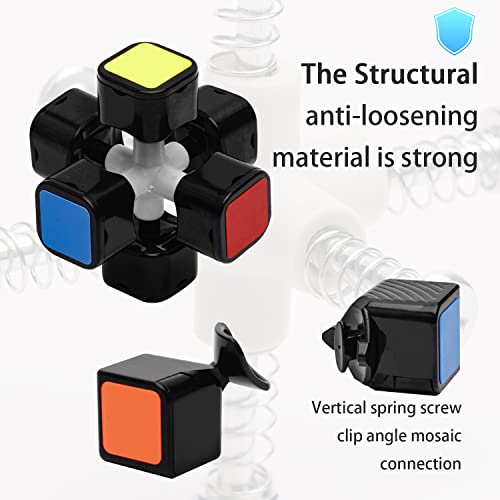 YOCTYISE 3D Cube:Best 3x3 Puzzle Magic Toy;Super-Durable,Smooth Vivid Colors,Turns Quicker Than Original Speed Cubing (Black)