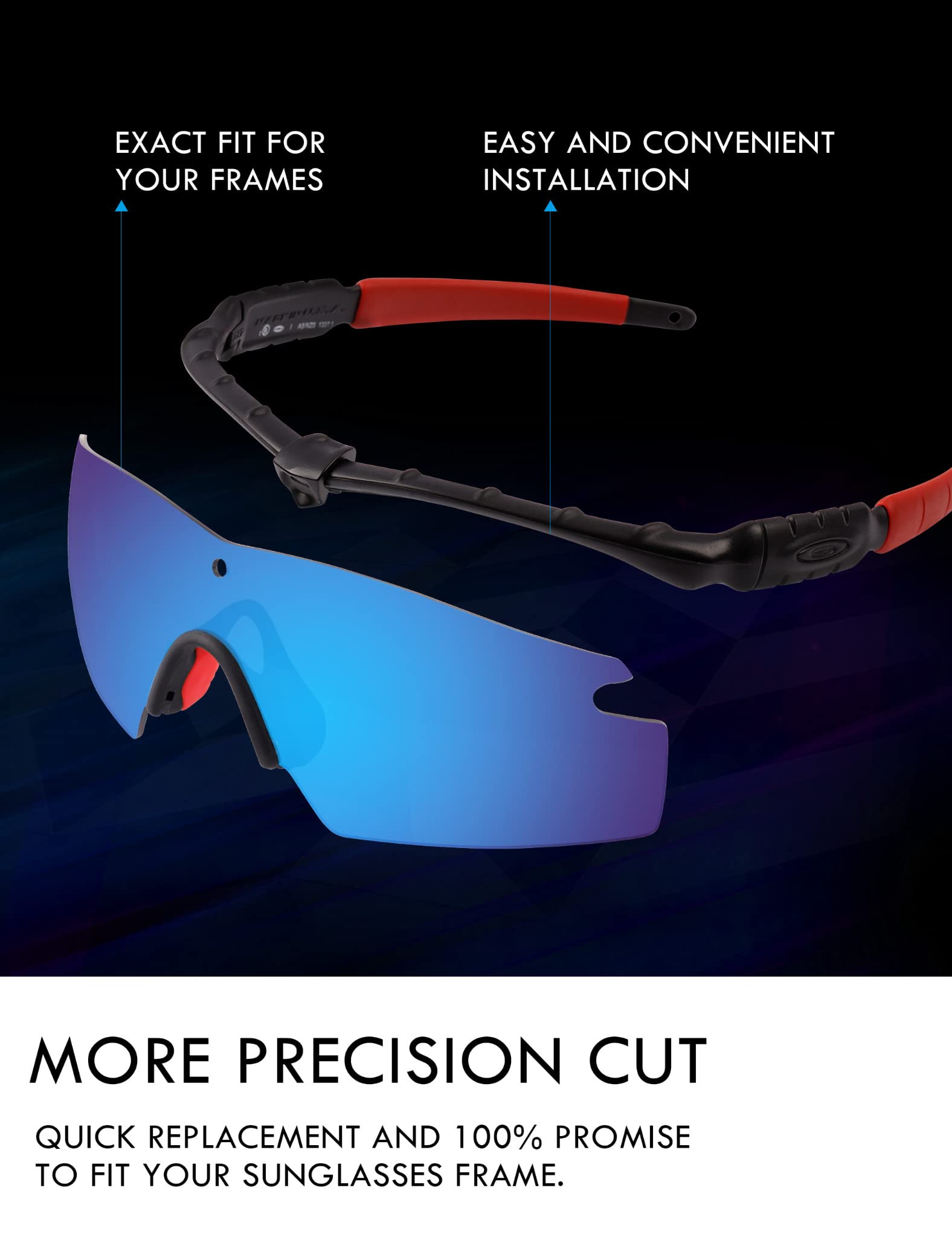 Raydi Polycarbonate Replacement Lenses for Bose Tenor BMD0010 Sunglasses - Silver Titanium Mirror - Polarized