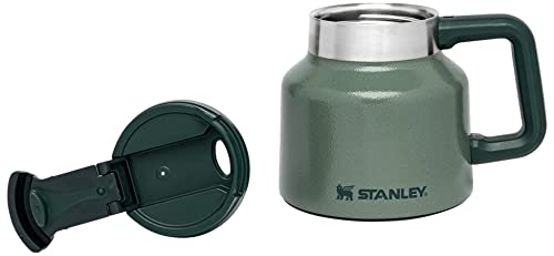 Stanley 10-02873-037 The Tough-To-Tip Admiral's Mug Hammertone Green 20OZ / .59L