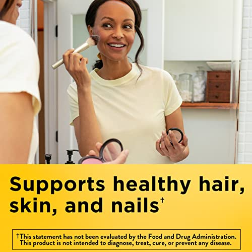 Nature Made Hair Skin and Nails with Biotin 2500 mcg, Dietary Supplement for Healthy Hair, Skin & Nails Support, 150 Gummies, 75 Day Supply