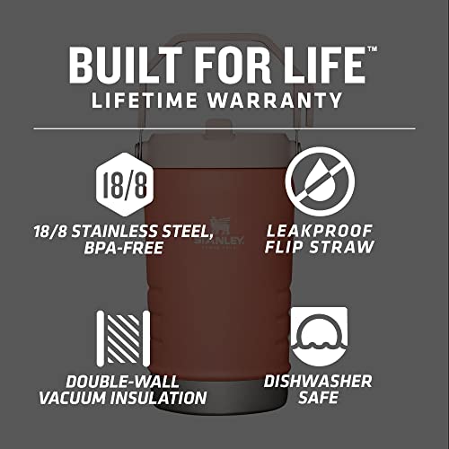 Stanley IceFlow Stainless Steel Water Jug with Straw, Vacuum Insulated Water Bottle for Home and Office, Reusable Tumbler with Straw Leakproof Flip
