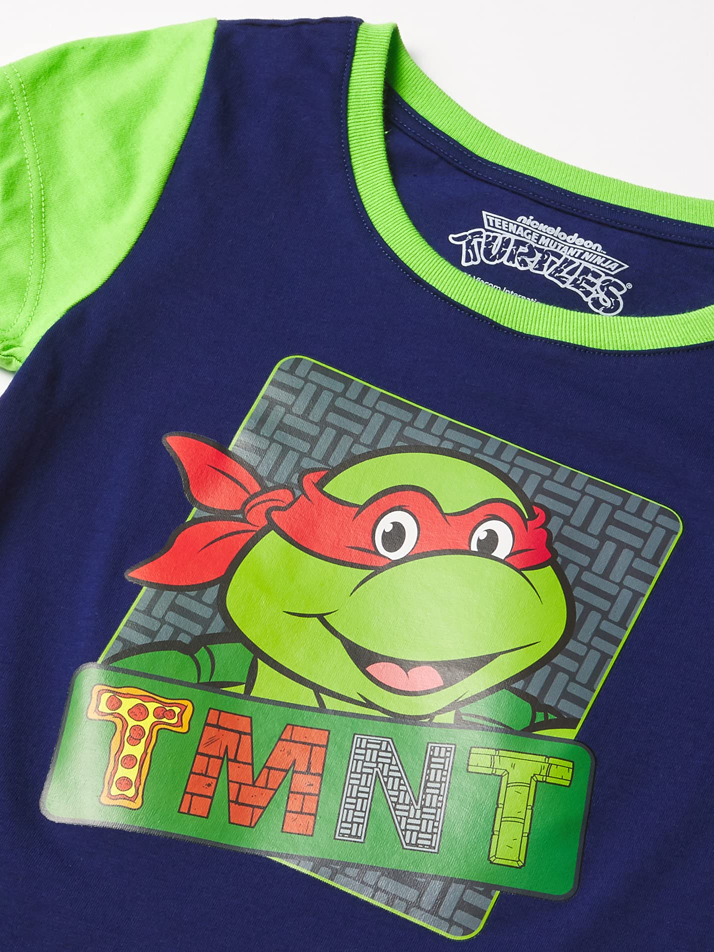 Teenage Mutant Ninja Turtles Toddler Boys' Crew Neck Tshirt & Shorts 2-Piece Set, True Navy, 5T
