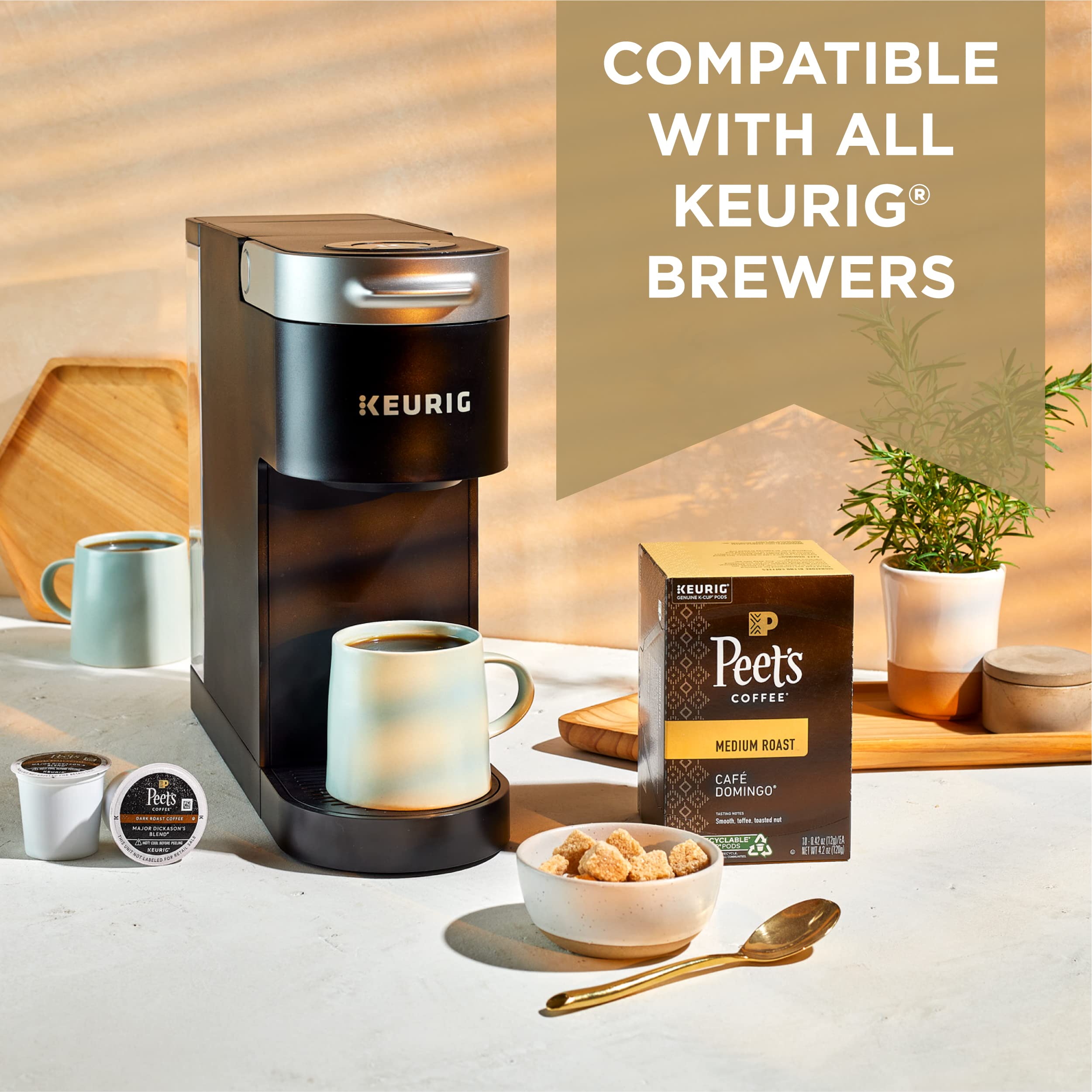 Peet's Coffee, Dark Roast K-Cup Pods for Keurig Brewers - Organic Alma de la Tierra, USDA Organic 60 Count (6 Boxes of 10 K-Cup Pods) Packaging May Vary