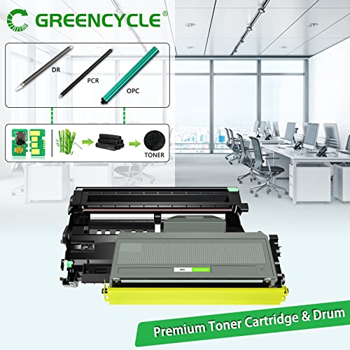 greencycle (3 Toner,1 Drum Compatible Toner Cartridge and Drum Unit Replacement for TN360 TN330 DR360 DR-360 High Yield Compatible with Brother HL-2170w HL-2140 MFC-7340 MFC-7340 DCP-7040 Printer