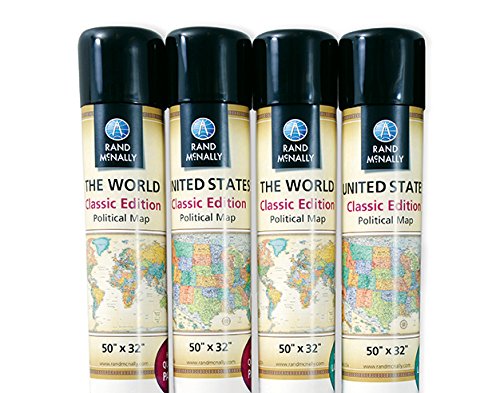Rand McNally Classic Edition World Wall Map โ Laminated Rolled