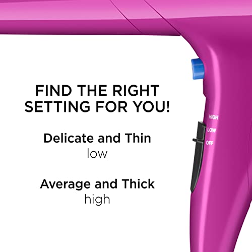 Conair 1875 Watt Turbo Hair Dryer, Pink