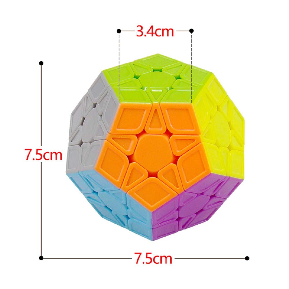Megaminx Speed Cube, Stickerless 3x3x3 Pentagonal Speed Cube Dodecahedron Magic Cube Puzzle