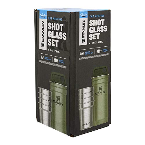 Stanley 10-01705-033 The Nesting Shot Glass Set Hammertone Green Set of 4-2OZ/59mL