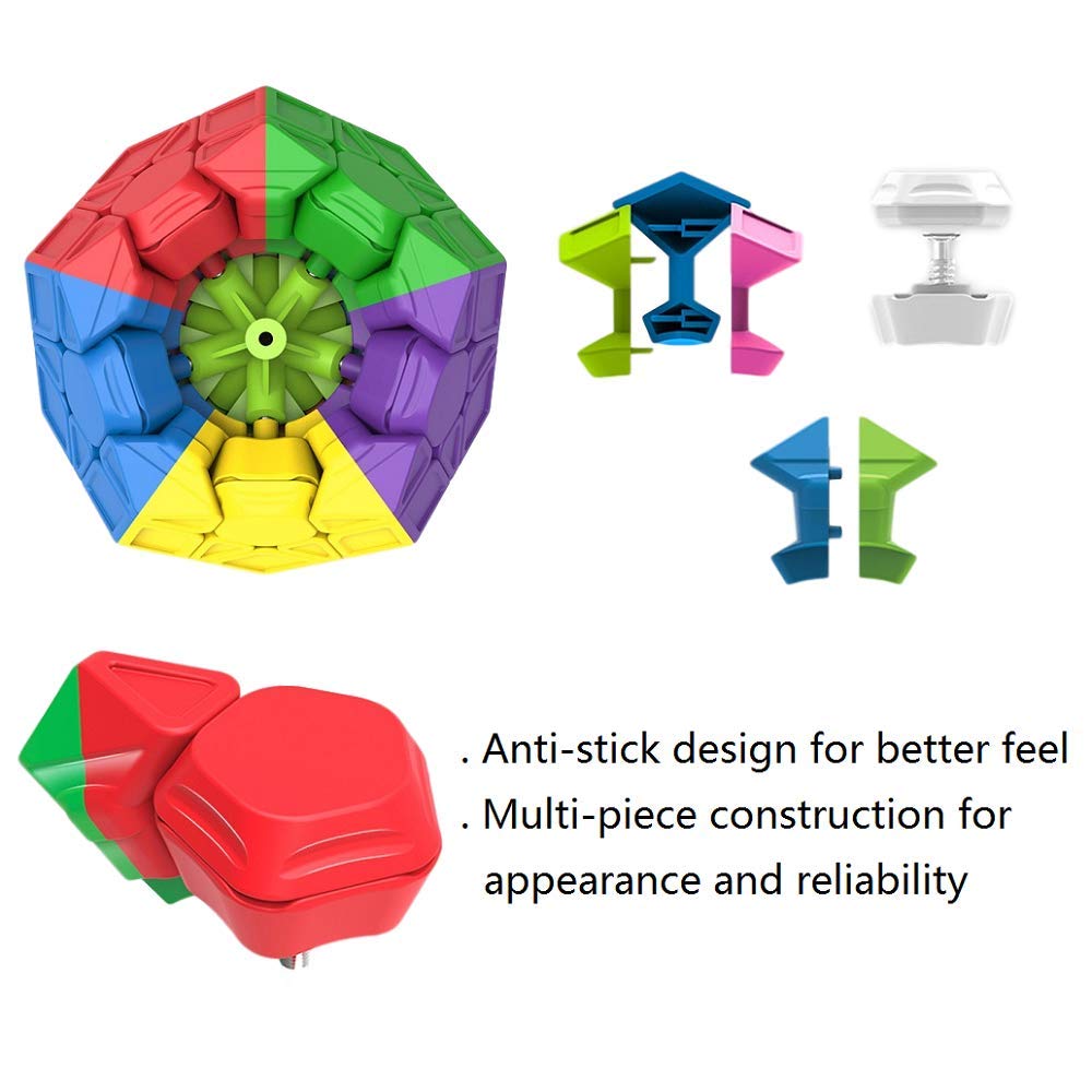 Megaminx Speed Cube, Stickerless 3x3x3 Pentagonal Speed Cube Dodecahedron Magic Cube Puzzle