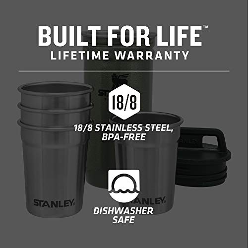 Stanley 10-01705-033 The Nesting Shot Glass Set Hammertone Green Set of 4-2OZ/59mL