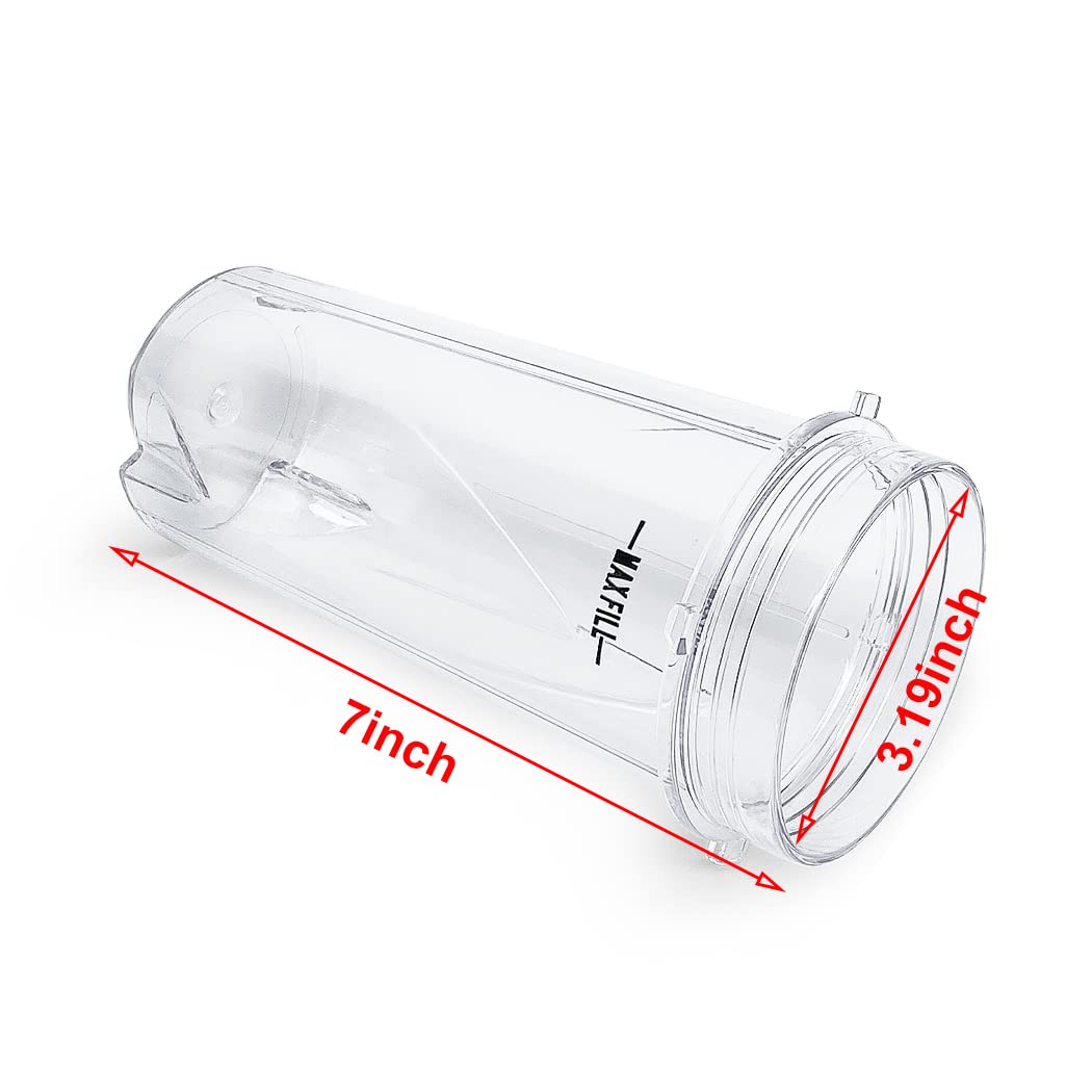 Veterger Replacement Parts 5 Fins Blade with 2 16oz cups, Compatible with Ninja Blender QB3000/QB3000SSW/QB3004/QB3005