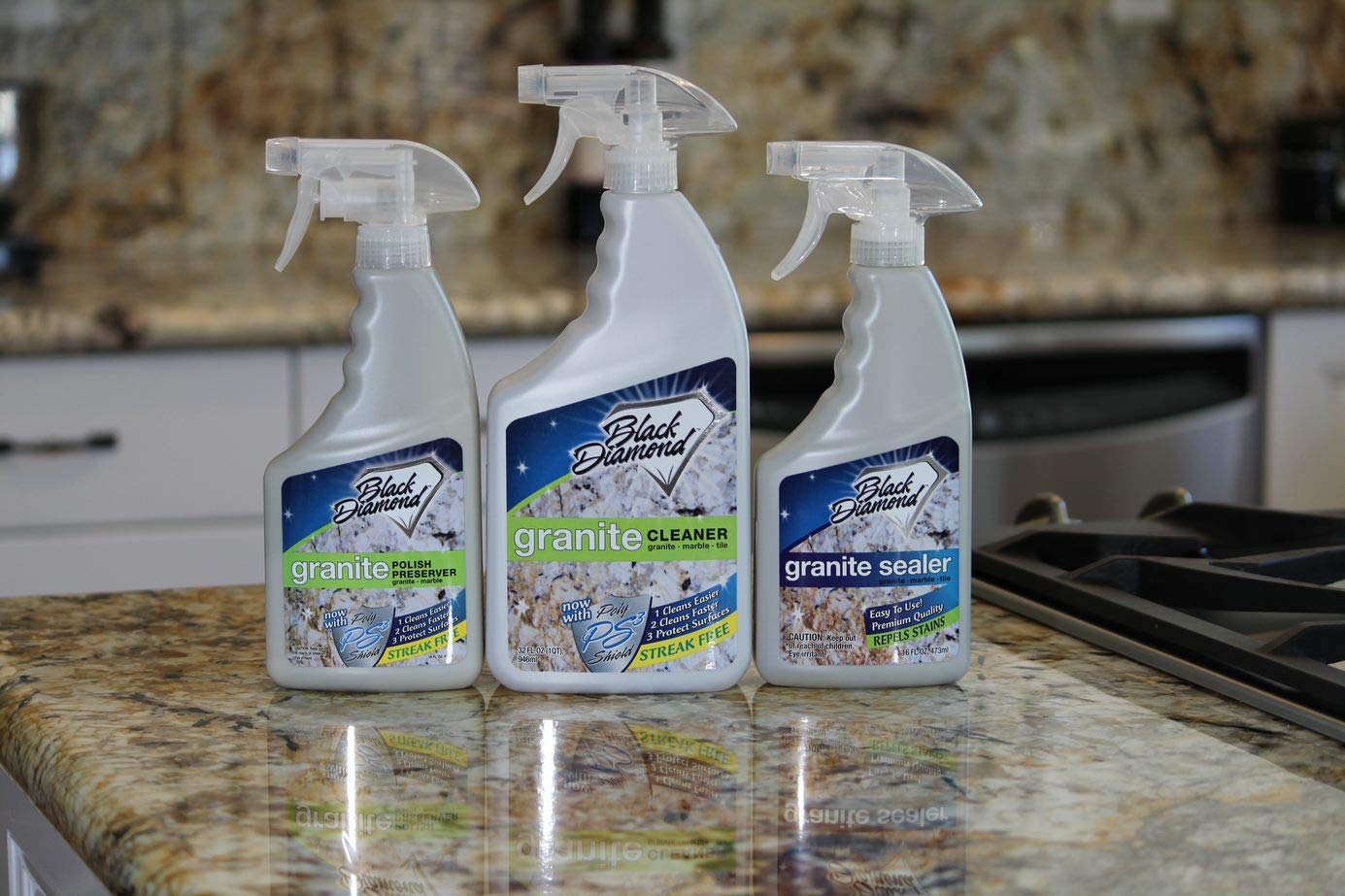 Black Diamond Stoneworks Granite Polish Preserver: Wax & Protectant β Best Protector & Care Product for Easy Maintenance Countertops, Marble β Streak-Free Finish.